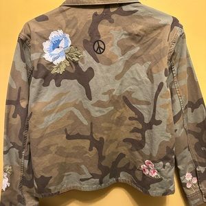 Levi's | Jackets & Coats | New Levis Embroidered Bird Floral Peace Sign ...